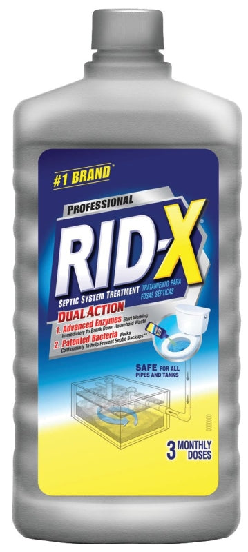 RID-X 1920089447 Septic System Treatment, Liquid, Blue/Green, Soap, 24 ...