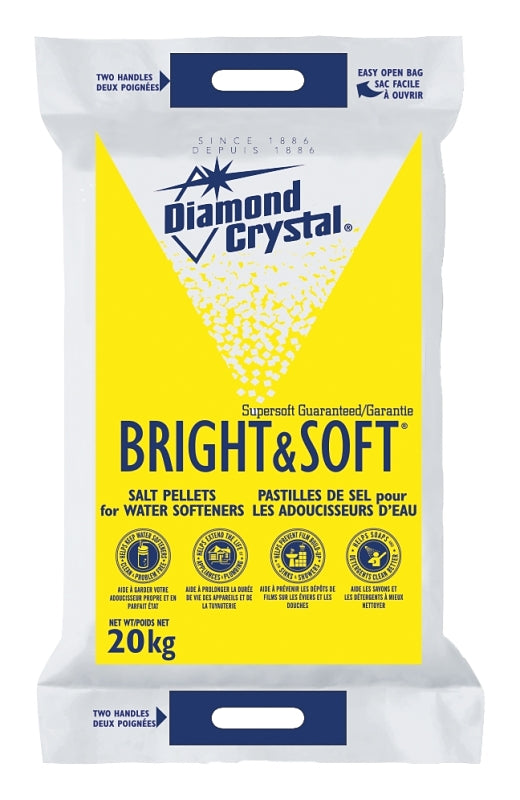 Diamond Crystal 100012414 Water Softener Salt, 20 kg Bag, Solid, Sligh ...