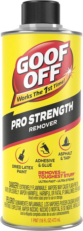 Goof Off FG653 Adhesive Remover, Liquid, White, 16 oz, Bottle – big ...