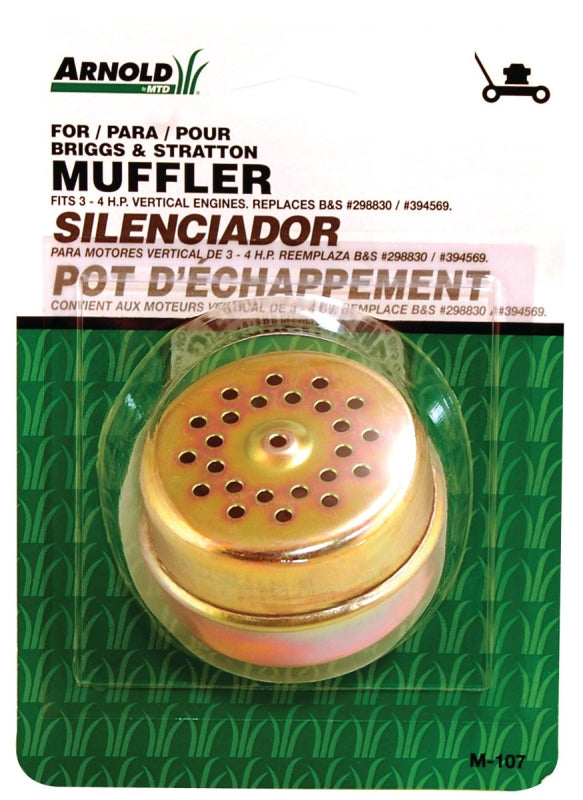 ARNOLD M-107 Small Engine Muffler, 1/2 in Inlet, For: 3 to 4 hp Briggs ...