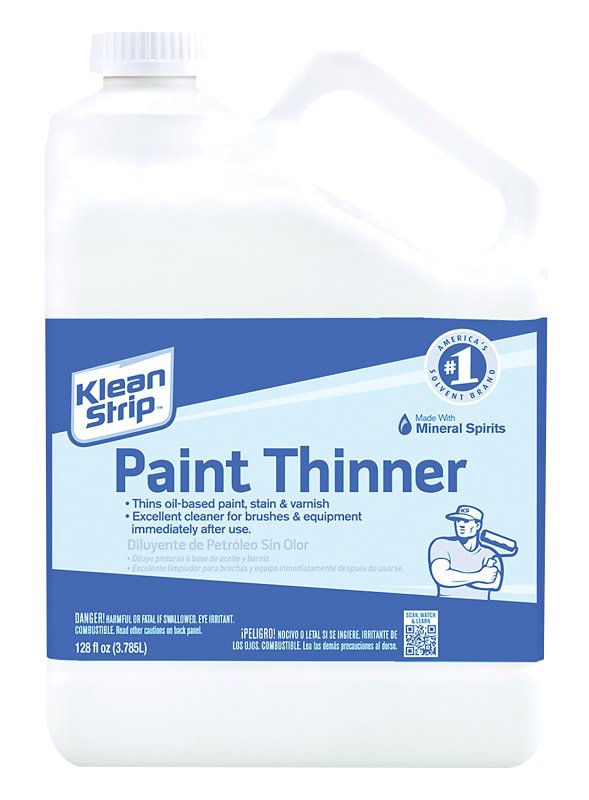 Klean Strip GKPT94400CB Paint Thinner, Liquid, Aromatic Hydrocarbon, W ...
