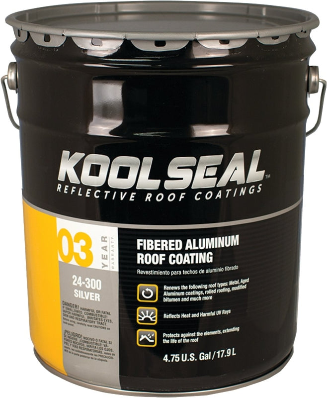 Kool Seal KS0024300-20 Roof Coating, Silver, 5 gal, Pail, Liquid – big ...