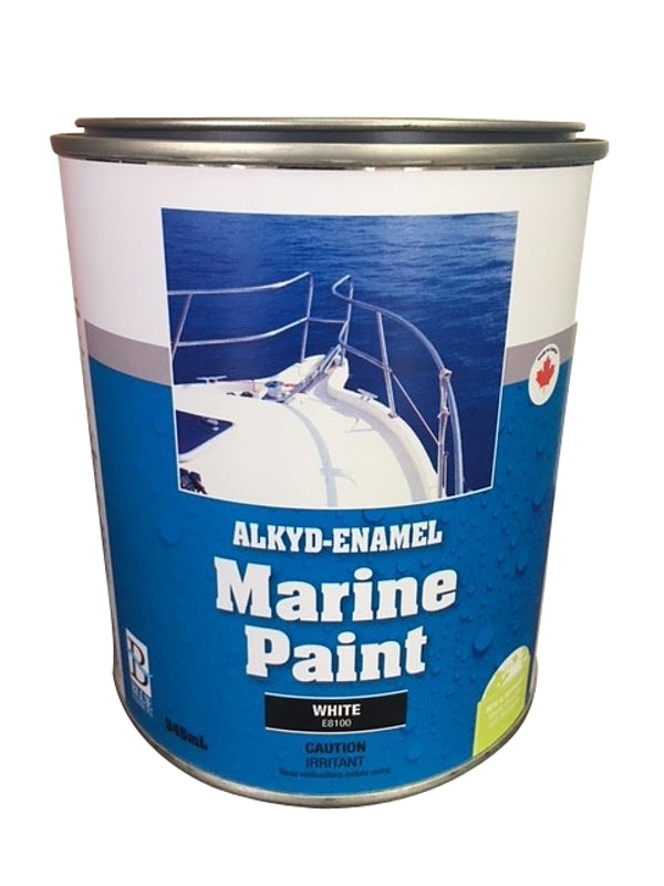 UCP Paints E8100-946 Marine Paint, Gloss Sheen, Natural White, 946 mL ...