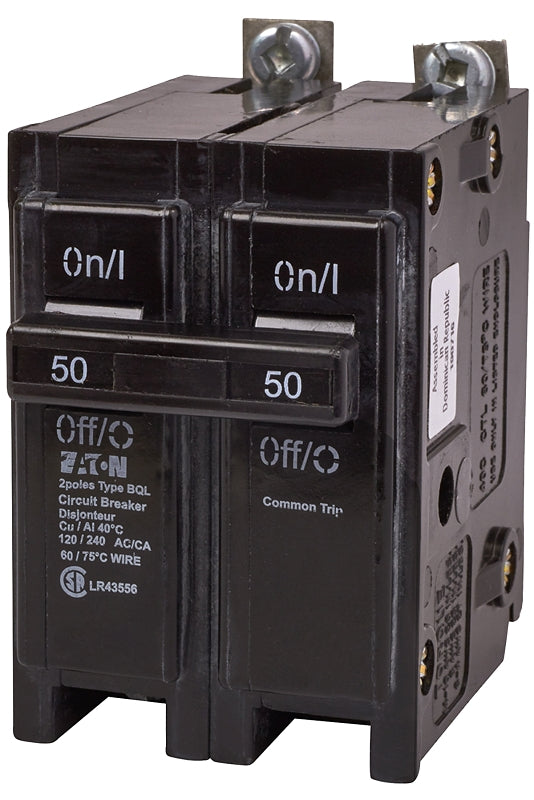 Eaton BQL250 Replacement Classic Circuit Breaker, Type BQL, 50 A, 2-Po ...