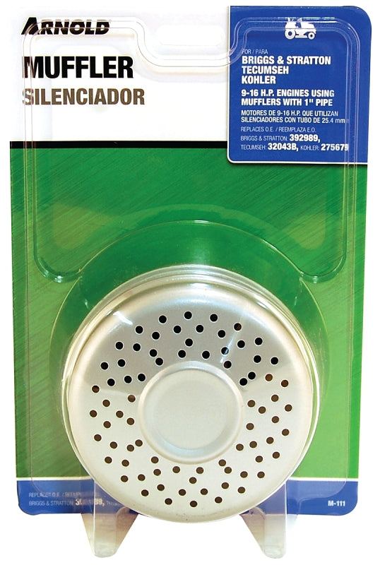 ARNOLD M-111 Small Engine Muffler, 1 in Inlet, For: 9 to 16 hp Briggs ...