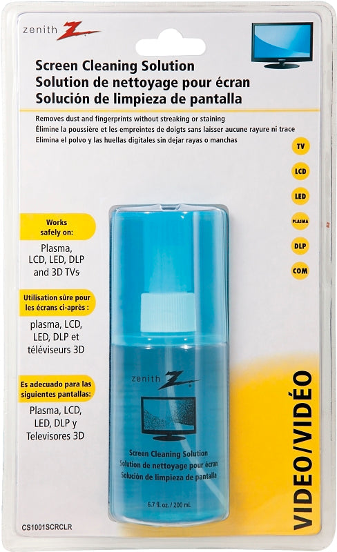 AmerTac CS1001SCRCLR Screen Cleaning Solution, 6.7 fl-oz, Liquid – big ...
